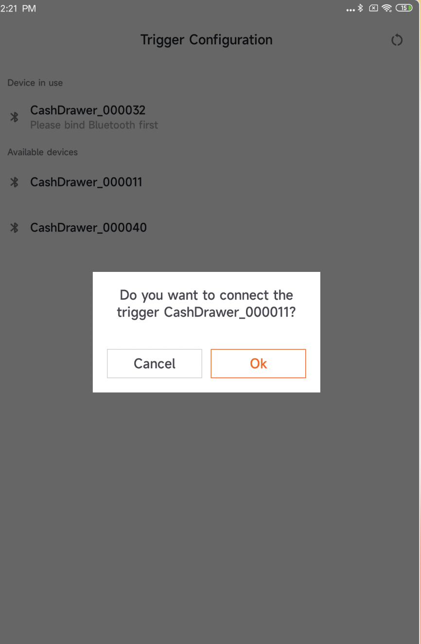 8. How to use the Cash Drawer Trigger APP